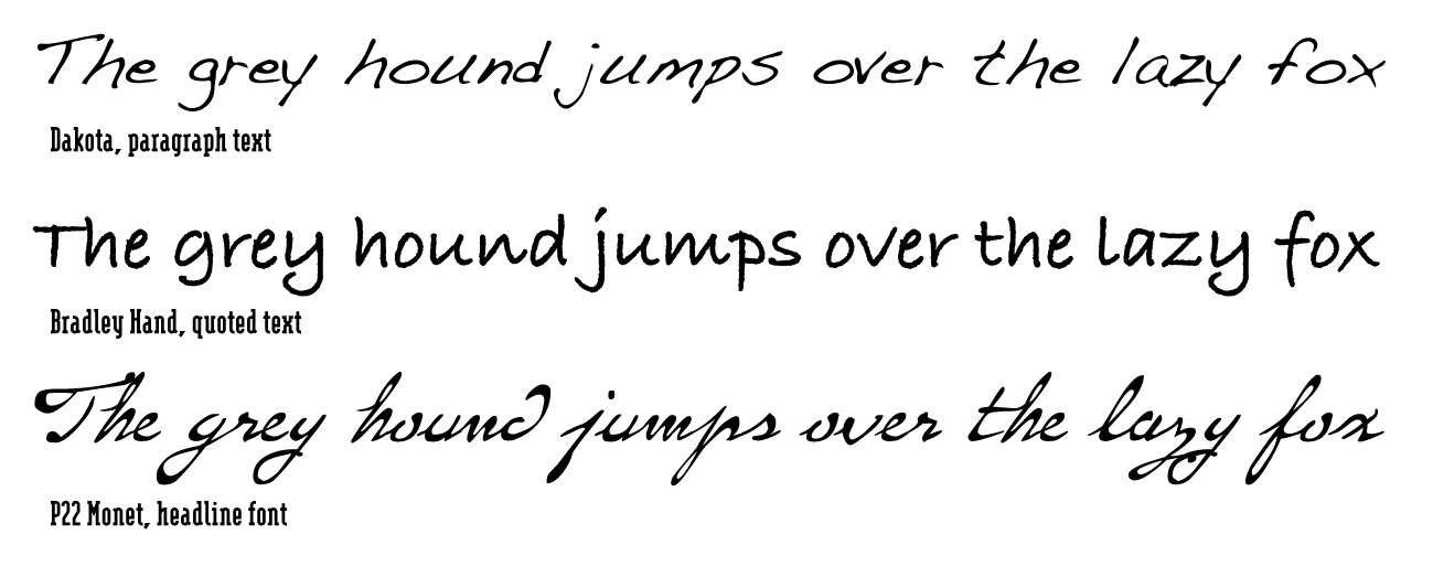 Myst Book: Myst Fonts