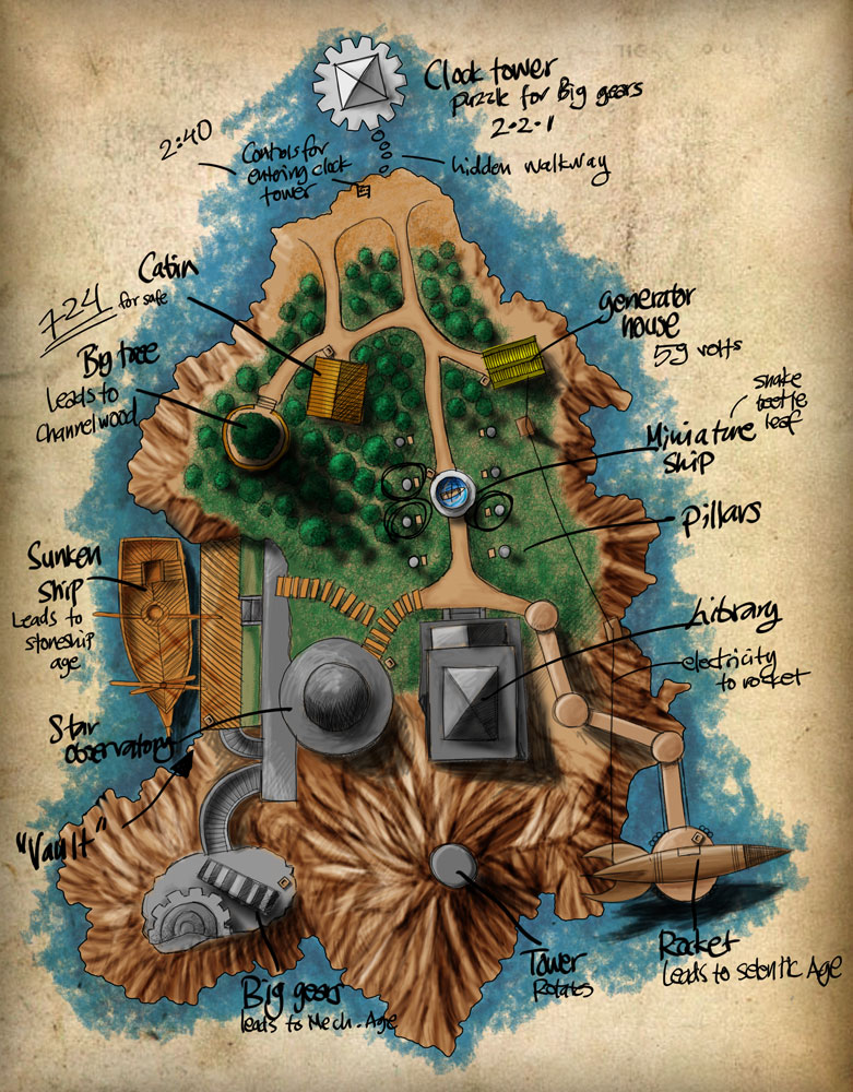 Myst Book: Myst Island map